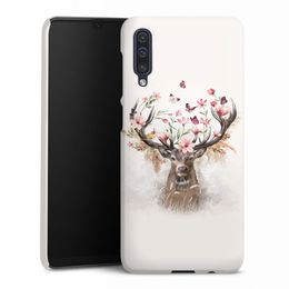 DeinDesign Galaxy A50 Handy Premium Case Smartphone Handyh&uuml;lle Schutzh&uuml;lle matt Deer Flowers Animals Premium Case