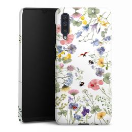 DeinDesign Galaxy A50 Handy Premium Case Smartphone Handyh&uuml;lle Schutzh&uuml;lle matt Flowers Bee Muster Premium Case