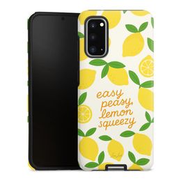 DeinDesign Galaxy S20 Handy Panzer Handyh&uuml;lle robuste Outdoor H&uuml;lle Schutzh&uuml;lle matt Spruch Statement Lemon Tough Case