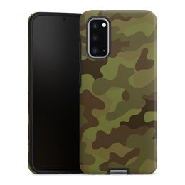 DeinDesign Galaxy S20 Handy Panzer Handyh&uuml;lle robuste Outdoor H&uuml;lle Schutzh&uuml;lle matt Camouflage Tarnmuster Army Tough Case