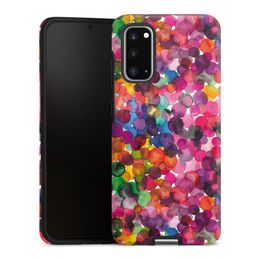 DeinDesign Galaxy S20 Handy Panzer Handyh&uuml;lle robuste Outdoor H&uuml;lle Schutzh&uuml;lle matt Water Colour Colourful Points Tough Case