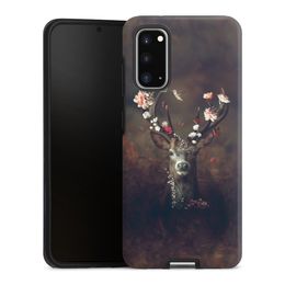 DeinDesign Galaxy S20 Handy Panzer Handyh&uuml;lle robuste Outdoor H&uuml;lle Schutzh&uuml;lle matt Reindeer Flowers Rehe Tough Case