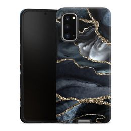 DeinDesign Galaxy S20 Handy Panzer Handyh&uuml;lle robuste Outdoor H&uuml;lle Schutzh&uuml;lle matt Marble Trends Glitzer Tough Case