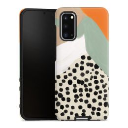 DeinDesign Galaxy S20 Handy Panzer Handyh&uuml;lle robuste Outdoor H&uuml;lle Schutzh&uuml;lle matt Abstract Boho Kunst Tough Case