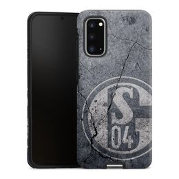DeinDesign Galaxy S20 Handy Panzer Handyh&uuml;lle robuste Outdoor H&uuml;lle Schutzh&uuml;lle matt Merchandise Fc Schalke 04 Concrete Tough Case