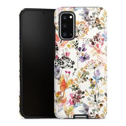 DeinDesign Galaxy S20 Handy Panzer Handyh&uuml;lle robuste Outdoor H&uuml;lle Schutzh&uuml;lle matt Pastel Flower Muster Tough Case