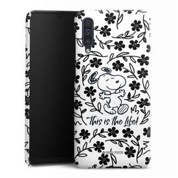 DeinDesign Galaxy A50 Handy Premium Case Smartphone Handyh&uuml;lle Schutzh&uuml;lle matt Peanuts Flowers Snoopy Premium Case