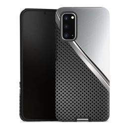 DeinDesign Galaxy S20 Handy Panzer Handyh&uuml;lle robuste Outdoor H&uuml;lle Schutzh&uuml;lle matt Steel Metall Carbon Tough Case