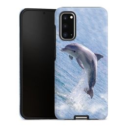 DeinDesign Galaxy S20 Handy Panzer Handyh&uuml;lle robuste Outdoor H&uuml;lle Schutzh&uuml;lle matt Wale Ocean Dolphin Tough Case
