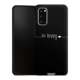 DeinDesign Galaxy S20 Handy Panzer Handyh&uuml;lle robuste Outdoor H&uuml;lle Schutzh&uuml;lle matt Happiness Statement Sayings Tough Case