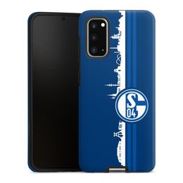DeinDesign Galaxy S20 Handy Panzer Handyh&uuml;lle robuste Outdoor H&uuml;lle Schutzh&uuml;lle matt Official Licensed Product Skyline Fc Schalke 04 Tough Case