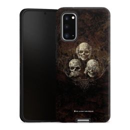 DeinDesign Galaxy S20 Handy Panzer Handyh&uuml;lle robuste Outdoor H&uuml;lle Schutzh&uuml;lle matt Gothic Art Skulls Tough Case