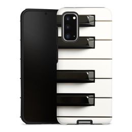 DeinDesign Galaxy S20 Handy Panzer Handyh&uuml;lle robuste Outdoor H&uuml;lle Schutzh&uuml;lle matt Klavier Music Piano Tough Case