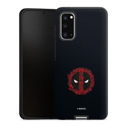 DeinDesign Galaxy S20 Handy Panzer Handyh&uuml;lle robuste Outdoor H&uuml;lle Schutzh&uuml;lle matt Logo Deadpool Marvel Tough Case