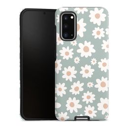 DeinDesign Galaxy S20 Handy Panzer Handyh&uuml;lle robuste Outdoor H&uuml;lle Schutzh&uuml;lle matt Daisy Muster Flowers Tough Case