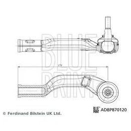 Blue Print Spurstangenkopf adbp870120 Vorderachse rechts f&uuml;r MITSUBISHI NISSAN SAMSUNG