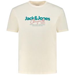 Jack & Jones Gro&szlig;e Gr&ouml;&szlig;en Jack&Jones T-Shirt aus Biobaumwolle Farbe cremewei&szlig; Gr&ouml;&szlig;e: 6XL