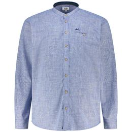 Herren Gro&szlig;e Gr&ouml;&szlig;en | Maddox Trachtenhemd aus Baumwolle Farbe blau Gr&ouml;&szlig;e: 3XL