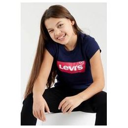 Levi's T-Shirt LEVI'S KIDS "LVG BATWING TEE", M&auml;dchen, Gr. 5/110, blau (peacoat, tea), Jersey, Obermaterial: 60% Baumwolle, 40% Polyester, bedruckt, Basic schmal h&uuml;ftlang, Rundhals, abgesteppte Kante, Shirts T-Shirt, for GIRLS