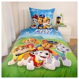 Herding Bettw&auml;sche PAW PATROL "Paw Patrol", bunt, B/L: 135cm x 200cm, 1 Stk., 1 Stk., Renforc&eacute;, B/L: 80cm x 80cm, 2 Stk., Renforc&eacute;, Obermaterial: 100% Baumwolle, Bettw&auml;sche, Bettw&auml;sche, Glow in the Dark