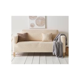 bonprix GAICO Husse mit Crincle Design, beige, Gr.170-220 cm, Die Husse: modernes Design f&uuml;r Sitzm&ouml;bel, 60% Baumwolle