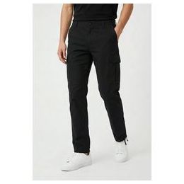 Jack & Jones Cargohose JACK & JONES "JPSTKANE BARKLEY CARGO PANT NOOS", Damen, Gr. 29, L&auml;nge 32, schwarz, Web, Obermaterial: 100% Baumwolle, unifarben, relaxed fit kn&ouml;chellang, Hosen Cargohose