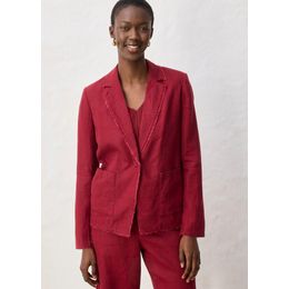 bonprix Blazer aus reinem Leinen, rot, Gr.36, sommerlicher Blazer aus reinem Leinen, aus Leinen