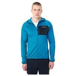 Fleecejacke Vaude "MEN'S TEKOA FLEECE JACKET II", Herren, Gr. L, active blau, Fleece, Obermaterial: 97% Polyester, 3% Elasthan, unifarben, slim fit normal, hoch geschlossener Ausschnitt, Raglan&auml;rmel eingefasste Kante, Jacken Fleecejacke, f&uuml;r Sport- und Outdoormode, mit Kapuze