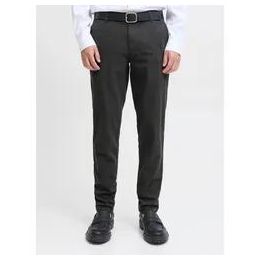 Jack & Jones Chinohose JACK & JONES "JPSTMARCO BOWIE WINTER CHINO SN", Herren, Gr. 29, L&auml;nge 32, grau (dunkelgrau detail:herringbone), Web, Obermaterial: 100% Baumwolle, unifarben, slim fit, Hosen Chinohose