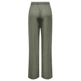 Schlupfhose Only "ONLGOA MW LINEN BL PULL-UP PANT CC PNT", Damen, Gr. XS, L&auml;nge 32, smokey olive, Web, Obermaterial: 70% Viskose, 30% Leinen, unifarben, regular fit lang, Hosen Schlupfhose, mit Leinen