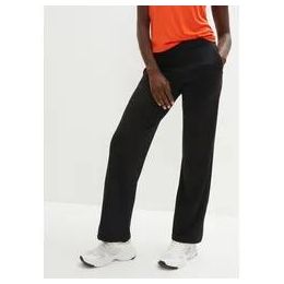 Jogginghose bonprix, Damen, Gr. 52/54 (XXL), N-Gr, schwarz, Web, Obermaterial: 88% Polyester, 12% Elasthan, regular fit, Hosen Jogginghose, aus schnelltrocknendem Stretchmaterial, mit verschlie&szlig;baren Taschen