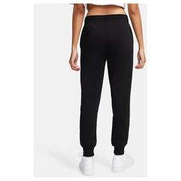 Sporthose Nike SPORTSWEAR "W NSW PHNX FLC MR PANT STD", Damen, Gr. L, N-Gr, schwarz, sail, Obermaterial: 80% Baumwolle, 20% Polyester, Hosen Sporthose, aus angerautem Fleece, mit Kordelzug
