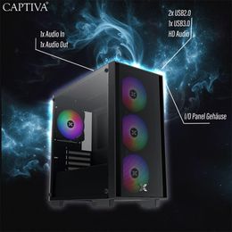 Captiva Gaming-PC "Highend Gaming I10-0376", ohne farbbezeichnung, B:37,5cm H:71cm T:73cm, Desktop-PCs