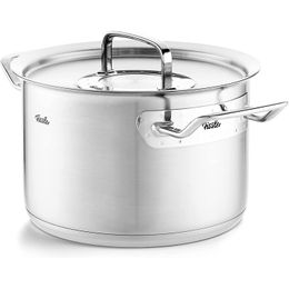Kochtopf Fissler "ORIGINAL-PROFI COLLECTION", silber (silberfarben), &Oslash;:24cm, T&ouml;pfe, Fleischtopf Kochtopf, mit breitem Sch&uuml;ttrand, Kaltmetallgriffen. Made in Germany