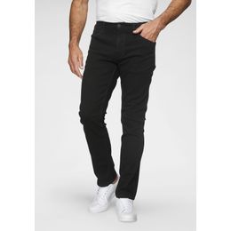 Straight-Jeans Wrangler "Authentic Straight", Herren, Gr. 38, L&auml;nge 32, schwarz (schwarz, rinse), Denim/Jeans, Obermaterial: 98% Baumwolle, 2% Elasthan, normal lang, Jeans Straight-Jeans, Topseller