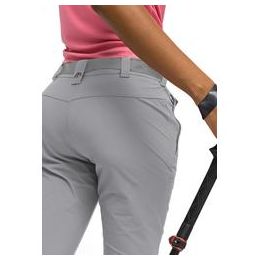 Caprihose Maier Sports "Inara slim 3/4", Damen, Gr. 36, Normalgr&ouml;&szlig;en, grau (hellgrau), 90% Polyamid, 10% Elasthan, Hosen Caprihose, Damen Wanderhose, atmungsaktive Outdoorhose, 3/4 Hose mit 3 Taschen