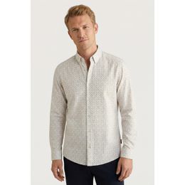JOOP! Langarmhemd JOOP JEANS "Hansen", Herren, Gr. XL, N-Gr, natural, Web, Obermaterial: 100% Baumwolle, gemustert, mehrfarbig, regular fit, 1-Knopf-Manschette, Hemden, mit Alloverprint