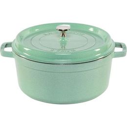 Staub La Cocotte 26cm rund, salbei, Gusseisen