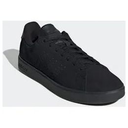 Sneaker Adidas SPORTSWEAR "ADVANTAGE 2.0", Herren, Gr. 42,5, schwarz (core schwarz, glow blau, carbon), Leder, Synthetik, Schuhe Sneaker