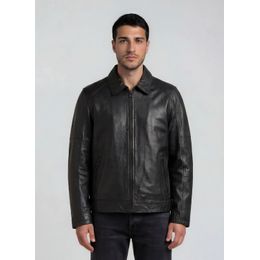 Lederjacke Trueprodigy "Gael diverse schwarze Rei&szlig;verschl&uuml;sse im Blouson Schnitt", Herren, Gr. S, schwarz, Obermaterial: 100% Schafsleder sheepskin., regular fit, Jacken