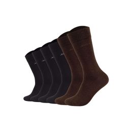 JOOP! Kurzsocken JOOP "Socken Unisex premium essential organic cotton Socks 6p 6er Pack", Herren, Gr. 39-42, bunt (2xschwarz, dunkelbraun), Obermaterial: 62% Baumwolle CO(Bio). 36% Polyamid PA. 2% Elasthan EL., Socken