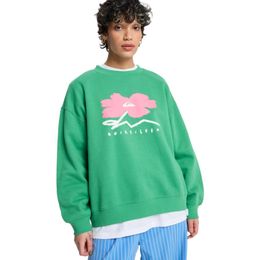 Fleecepullover Quiksilver "Standard", Damen, Gr. L, leprechaun, Obermaterial: 100% Walkfrottier;, Sweatshirts Fleecepullover