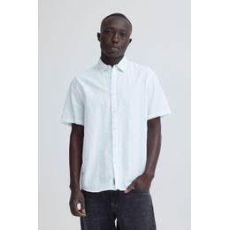 Kurzarmhemd Blend "BHAvik", Herren, Gr. XL, US-Gr&ouml;&szlig;en, blau frost, Web, 100% Baumwolle, gestreift, Basic, Basic normal, ohne Ausschnitt, gerader Abschluss, Hemden, Modisches gestreiftes Hemd