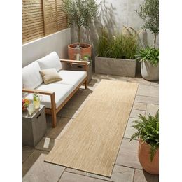 Teppich Bruno Banani "Venezia, auch als L&auml;ufer", sand, B:80cm H:4mm L:250cm, Kunstfaser, Teppiche, Teppich, In- und Outdoor geeignet, Sisal-Optik, Wetterfest & UV-best&auml;ndig