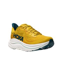 Laufschuh Hoka One One "CLIFTON 10", Damen, Gr. 42,5, gelb gold, tidal wave, Synthetik, Textil, Schuhe Laufschuh
