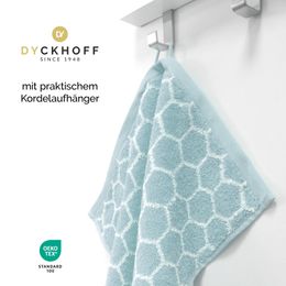 Duschtuch Dyckhoff "Pure Natural Honey", blau, B:70cm L:140cm, Frottier, Baumwolle, Handt&uuml;cher, BIO Baumwolle, GOTS