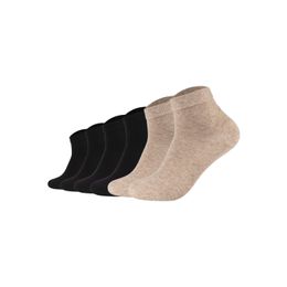 JOOP! Kurzsocken JOOP "Socken Unisex premium essential organic cotton Quarter 6p 6er Pack", Herren, Gr. 43-46, bunt (2xschwarz, sand melange), Obermaterial: 62% Baumwolle CO(Bio). 36% Polyamid PA. 2% Elasthan EL., Socken