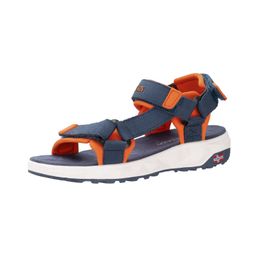 Sandale Trollkids "KIDS LYSEFJORD SANDAL", M&auml;dchen, Gr. 28, mystic blau, orange, Synthetik, Textil, Schuhe Sandale