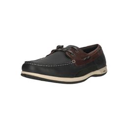 Bootsschuh Clarks "Orson Sail", Damen, Gr. 40, dunkelblau, Leder, Schuhe Bootsschuh, mit Aqua DX-Drainagesystem