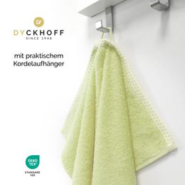 Duschtuch Dyckhoff "Pure Natural Uni", gr&uuml;n, B:70cm L:140cm, Frottier, Baumwolle, Handt&uuml;cher, BIO Baumwolle, GOTS